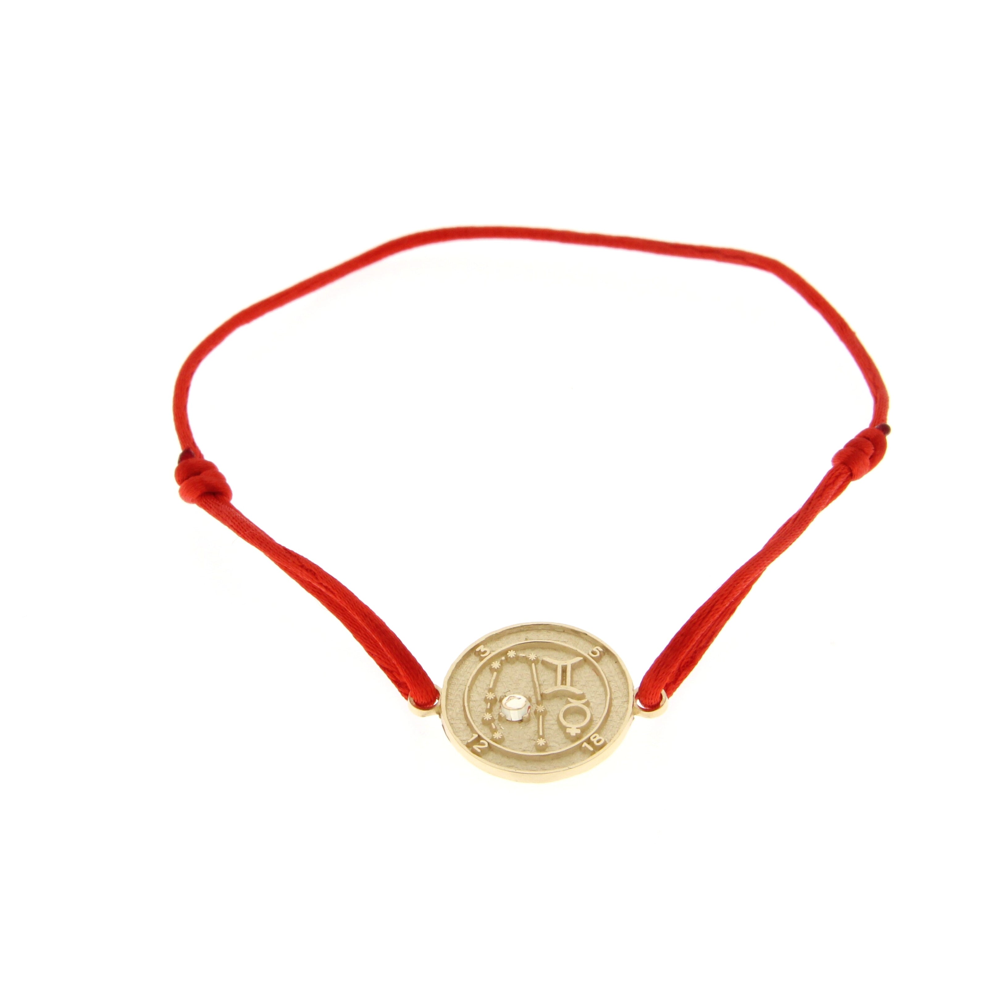 14K Gold Gemini Talisman Bracelet
