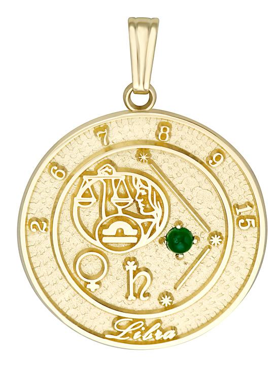 10K Gold Libra Talisman Pendant | Zodiac Jewelry by Talisman Creations